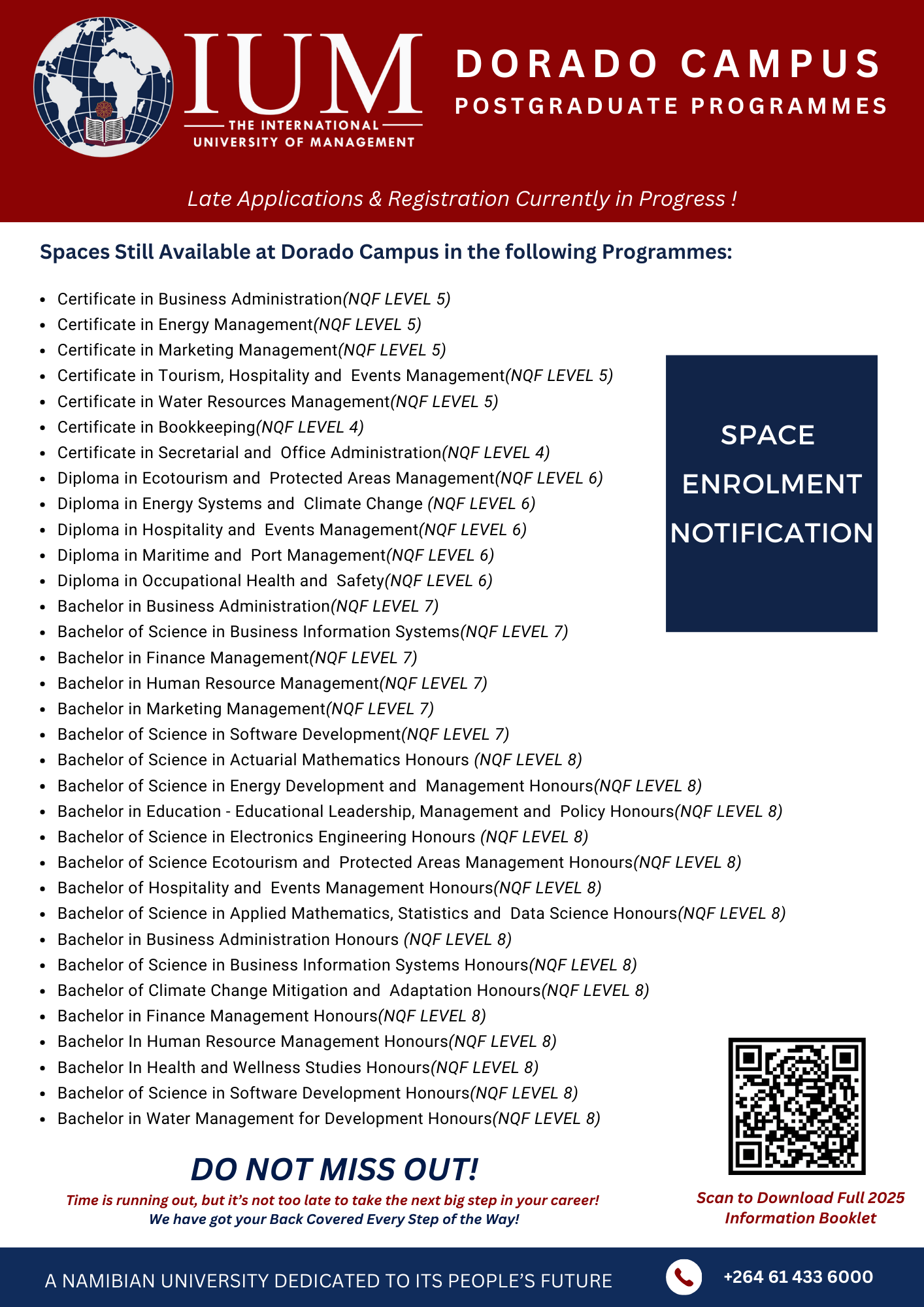 Enrol Now at IUM Ongwediva Campus! - IUM